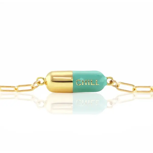 Kris Nations Chill Pill Charm Bracelet - Green/gold/blue