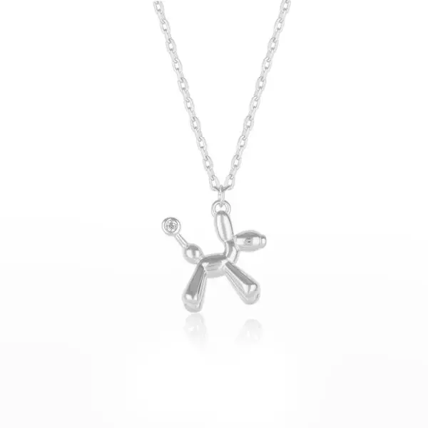 SPERO LONDON Sterling Balloon Dog Pendant Necklace - Silver