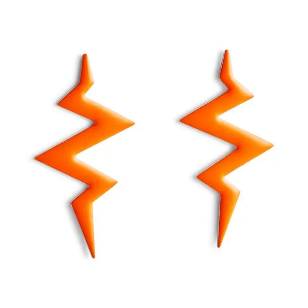 TOOLALLY Beats Enamel Earrings - Orange