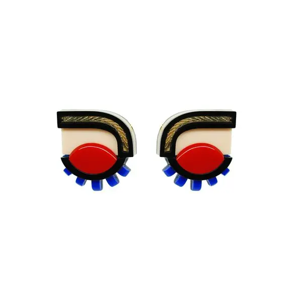 GISSA BICALHO Acrylic Dangle Earrings - Yellow