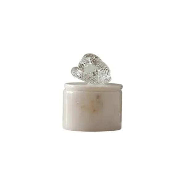 MARLETH Glass Knot Marble Box - White