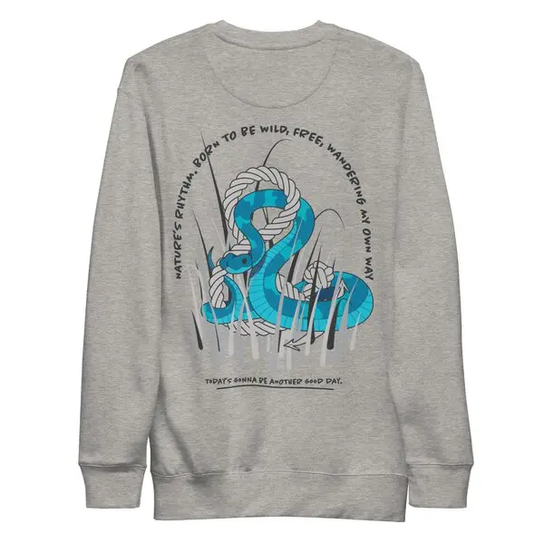 ANCHOR & CREW Heather Snake Another Good Day Cotton Blend Sweatshirt - Grey