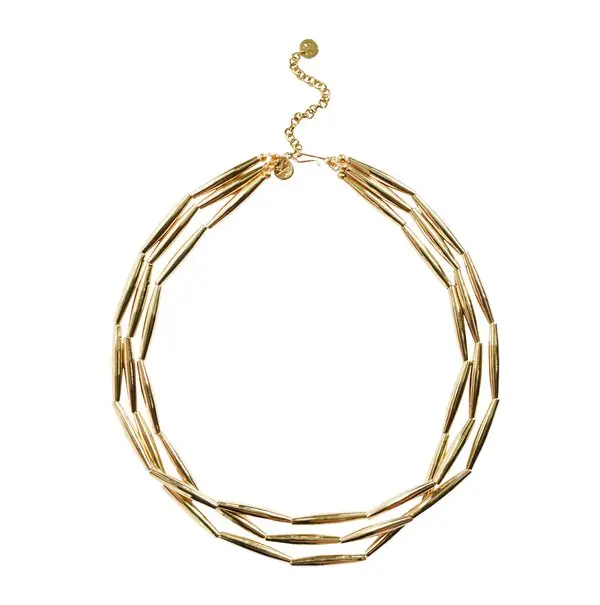 ADRIANA PAPPAS DESIGNS Three-strand Beaded Necklace - Yellow