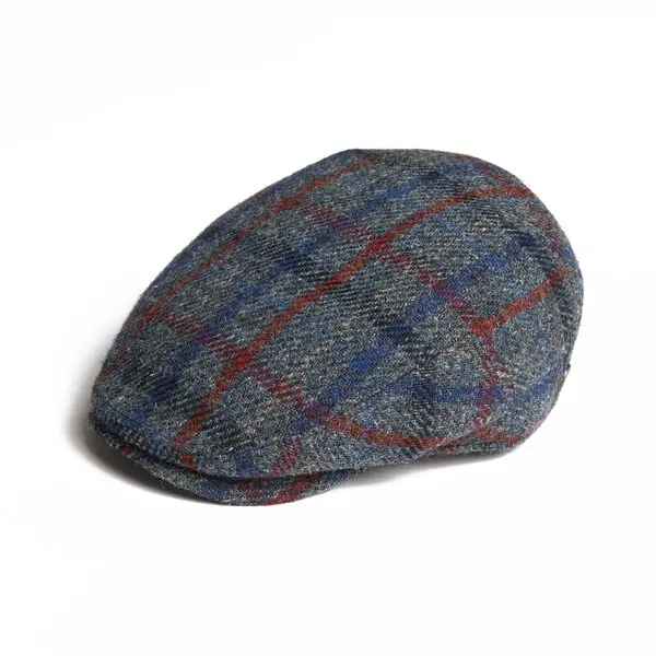 DASMARCA HATS Justin Harris Tweed Flat Cap - Blue