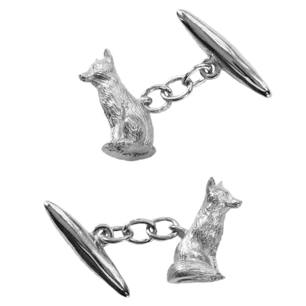 LEE RENEE Fox Cufflinks – Sitting - Silver
