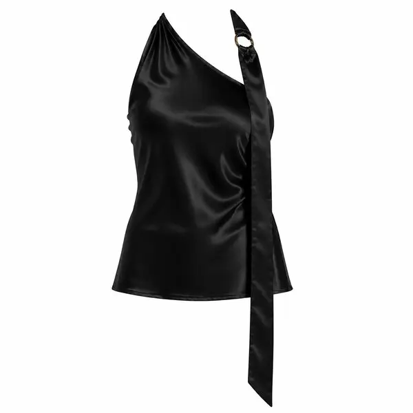 THE ETHOS STUDIO Vespara One-shoulder Top - Black