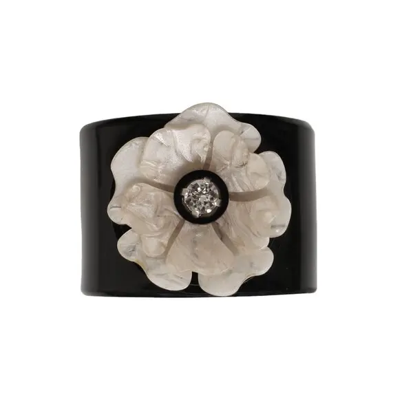 GISSA BICALHO Acrylic Cuff Bracelet - Black