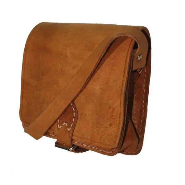 BERBER LEATHER The Temara Square Saddle Bag - Brown