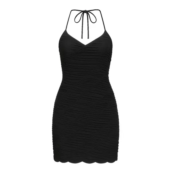 BY NOA RAWITZ Shirred Mesh Mini Dress