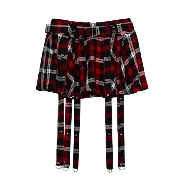 PALOMA LIRA Plaid Mini Skirt