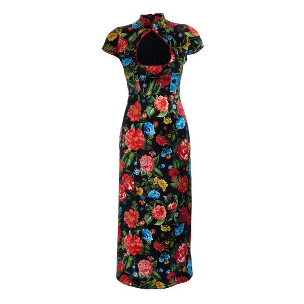 SOFIA TSERETELI Silk Cheongsam Dress