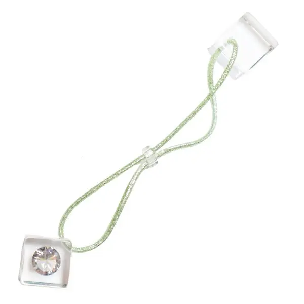 IOSTUDIO Sunrise Pony Hair Elastic With Zirconia Accent - Green