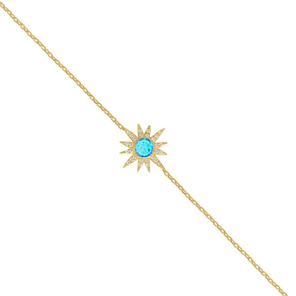 SPERO LONDON Sun Sterling Silver Bracelet - Gold