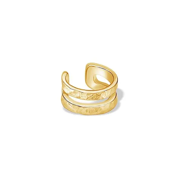 DOWER & HALL Double Bar Nomad Ear Cuff In Vermeil - Gold