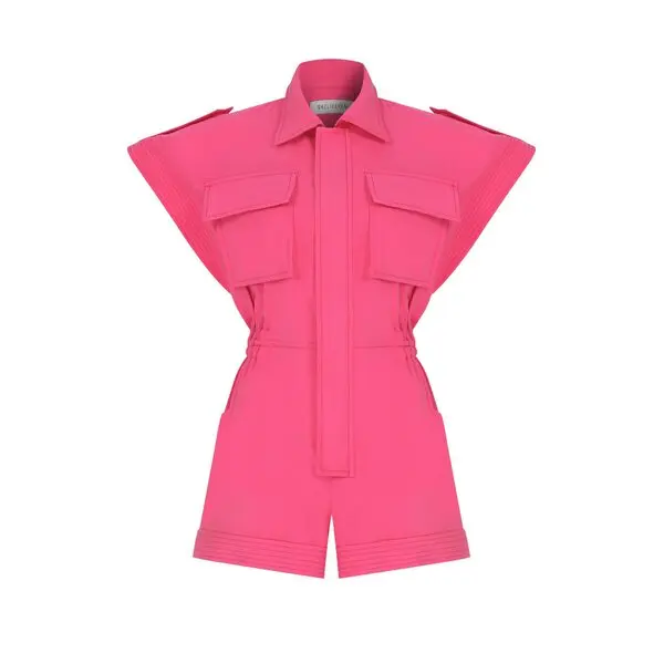 NAZLI CEREN Aleiada Playsuit - Pink