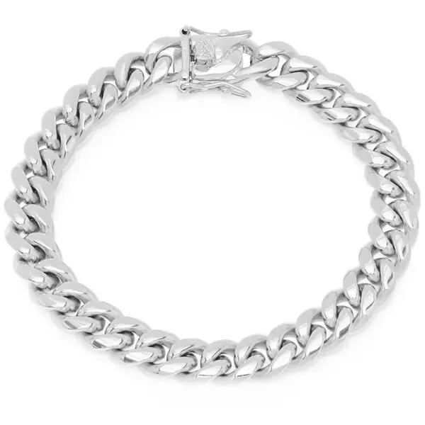 STEELTIME Stainless Steel Miami Cuban Bracelet - Silver