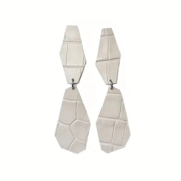 WAIWAI Geometric Goddess Earrings - White