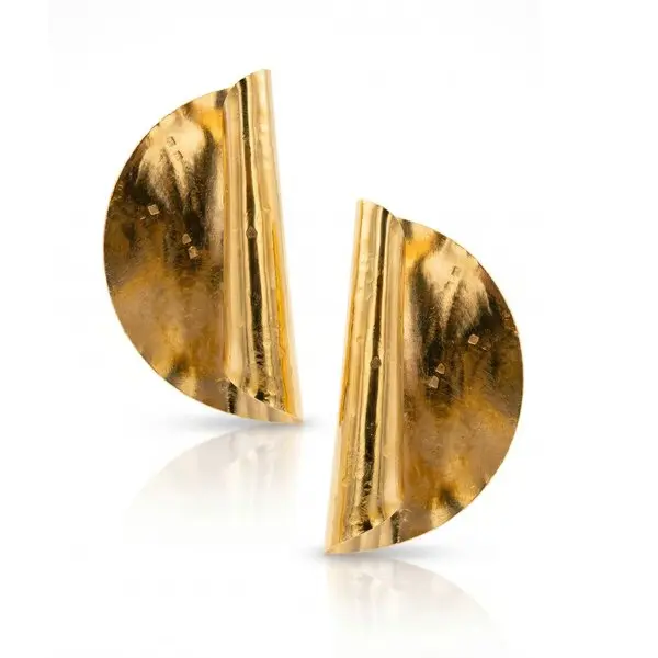 JAREDJAMIN Large Scroll Earrings - Gold