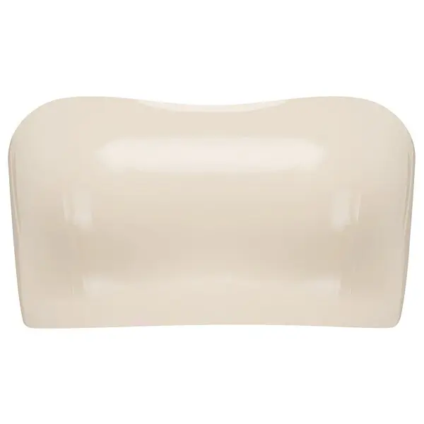 ELISSA POPPY Latex Strapless Crop Top - White