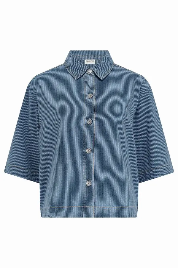 SUGARHILL BRIGHTON Striped Denim Amity Jacket