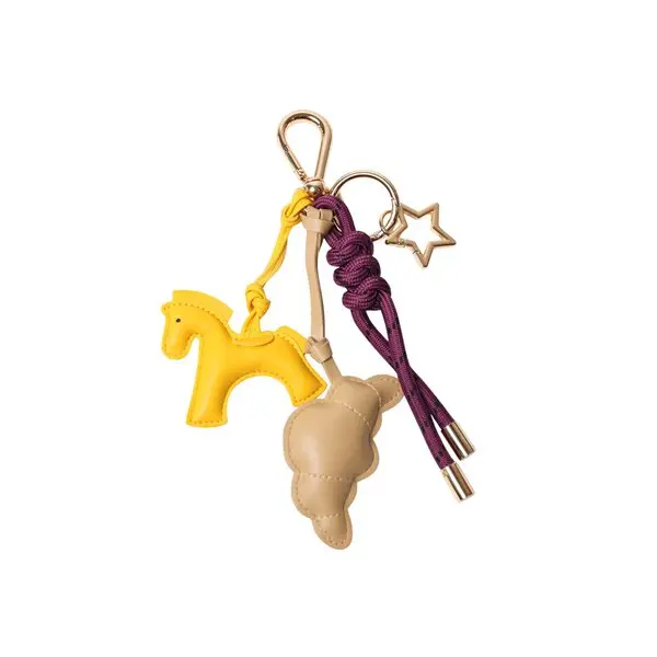 POP UPS BRAND Eggplant Keychain With Charms - Purple