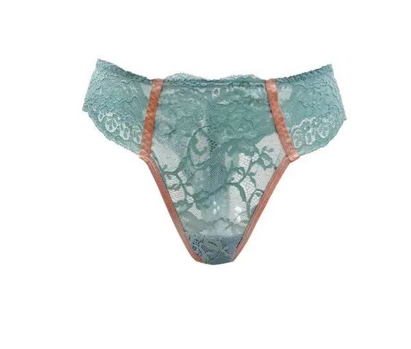 CAROL COELHO Humantay Vintage Lace Tanga - Blue