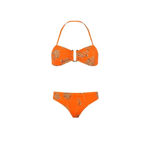 AGUACLARA Riad Bandeau Bikini Set - Orange