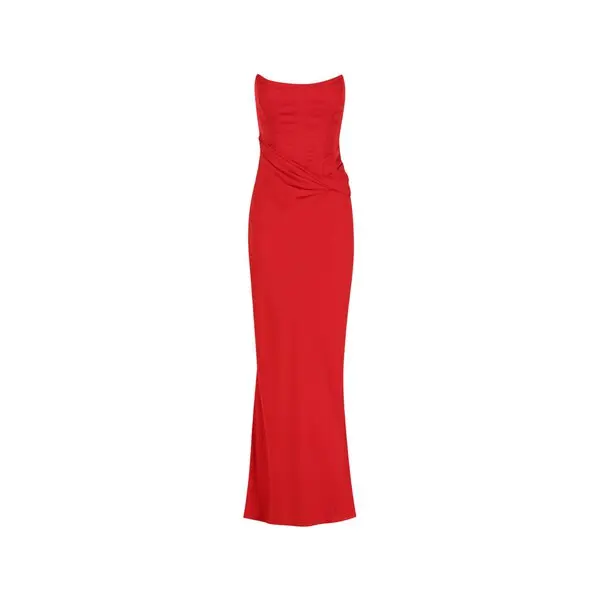STUDIO LEXI Elora Strapless Gown - Red