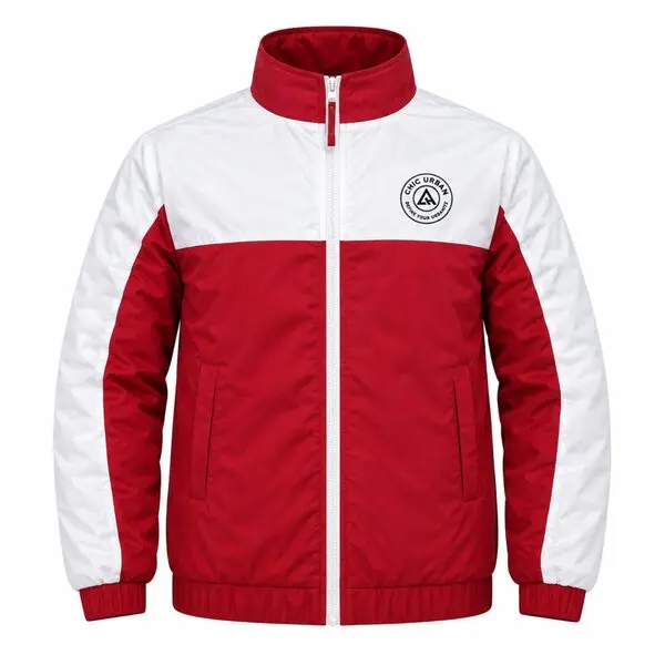 CHIC URBAN Apex Redline Zip Jacket - Red/white