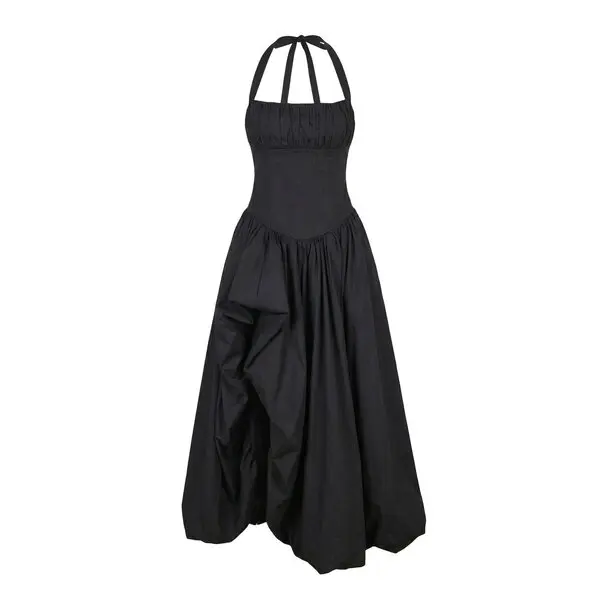 MODENAIRE Halter Corset Maxi Dress