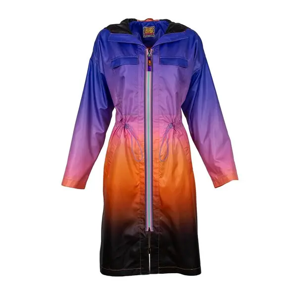 LALIPOP DESIGN Ombre Raincoat With Hoodie
