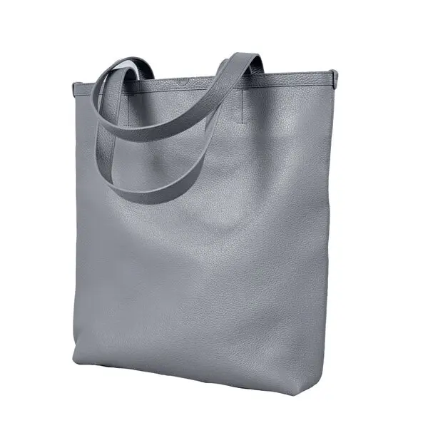GODI. The Ivy Handmade Leather Tote Bag - Grey