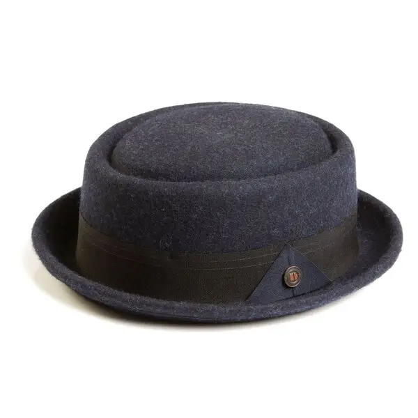 DASMARCA HATS Quintin Oval Crown Porkpie Hat - Blue