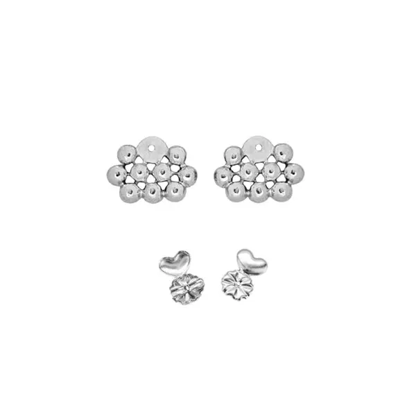 BELLATRICK Detachable Ball Combo Earring - Silver