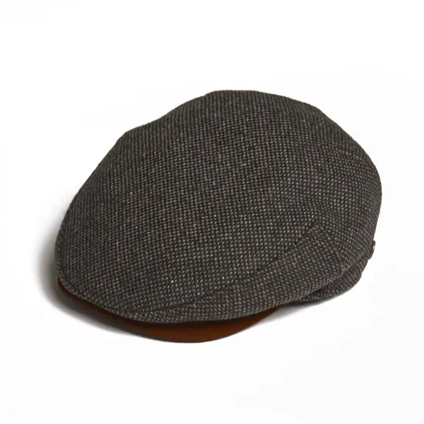 DASMARCA HATS Tailored Tweed Wool Flat Cap - Grey