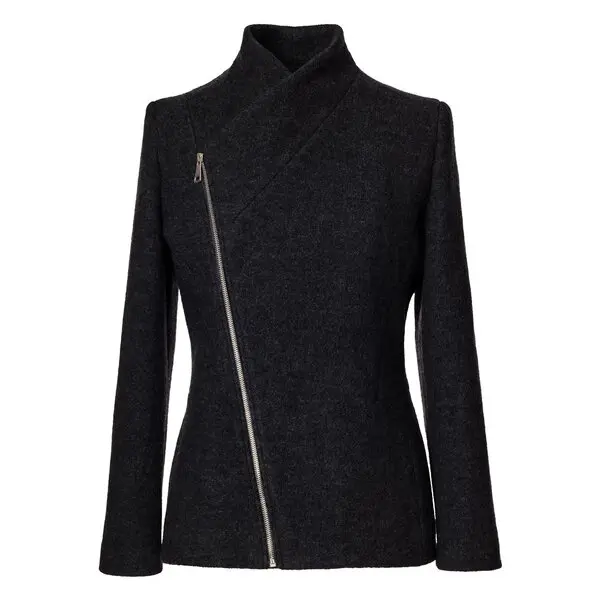 JANA COSHÈ Wool Jacket With Asymmetric Zip