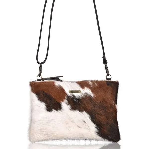 OWEN BARRY Cowhide Crossbody Clutch - Brown