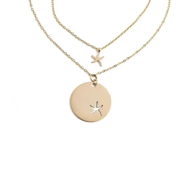 STARFISH PROJECT Community Starfish Pendant Necklace Set - Gold