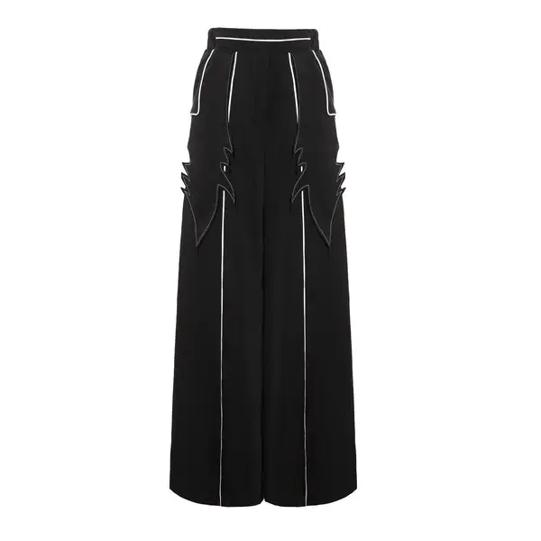 JULIA ALLERT Wide-leg Trousers With Contrast Piping