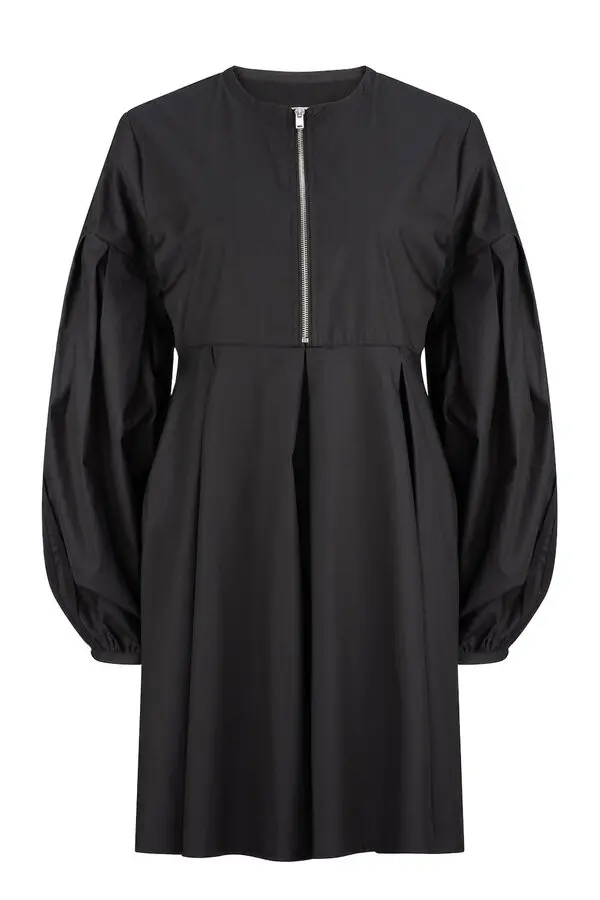 DREF Eris Balloon Sleeve Dress - Black