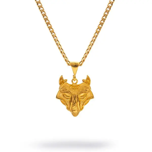 EBRU JEWELRY Wolf Spirit Necklace - Gold