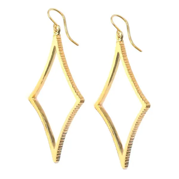 LEXI JEWELRY Four-star Hoop Earrings - Gold