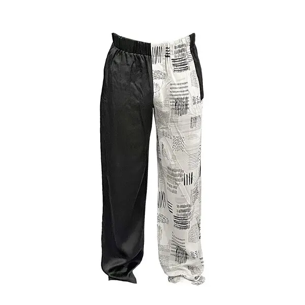 MAISON BOGOMIL Two-tone Graphic Print Wide-leg Pants