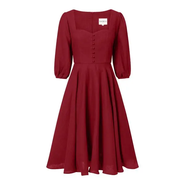GAÂLA Bardetta Midi Linen Dress