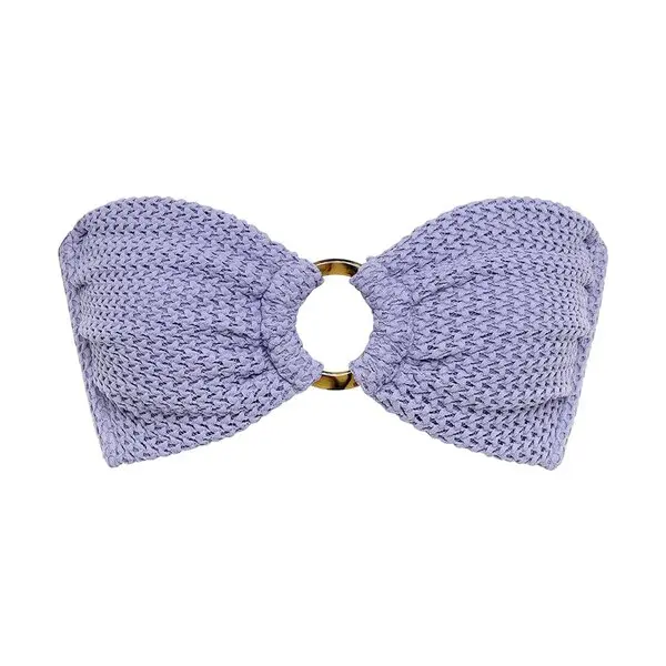 MONTCE Tori Ties Bandeau Bikini Top - Purple