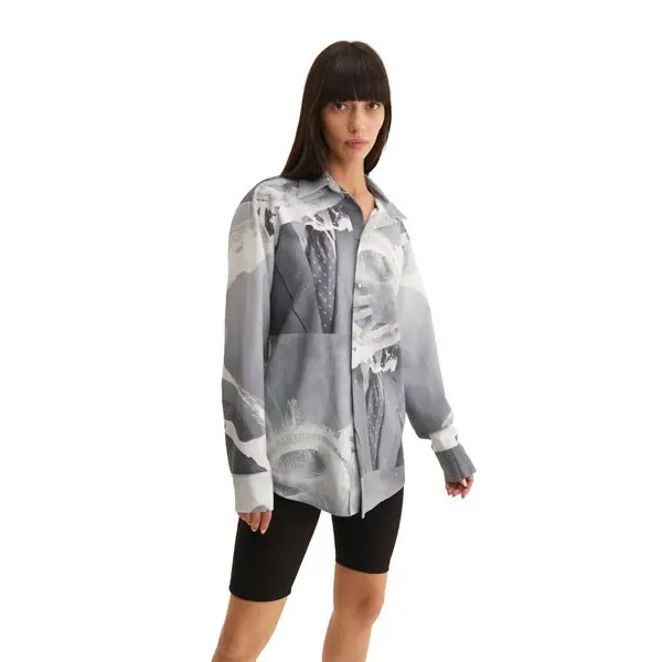 MYSIMPLICATED Long Sleeve Shirt In Recycled Fabric - Grey