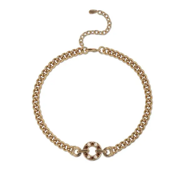 RETRO CHIC Aya Sofya Necklace - White/gold/yellow