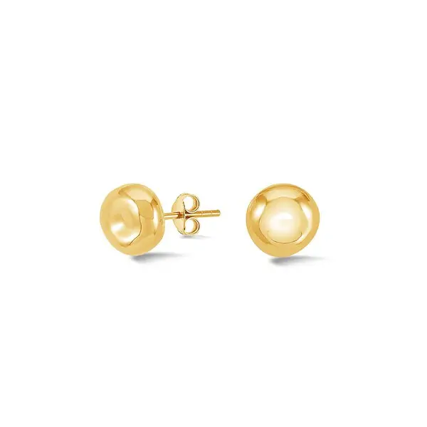 DOWER & HALL Round Pebble Stud Earrings - Gold