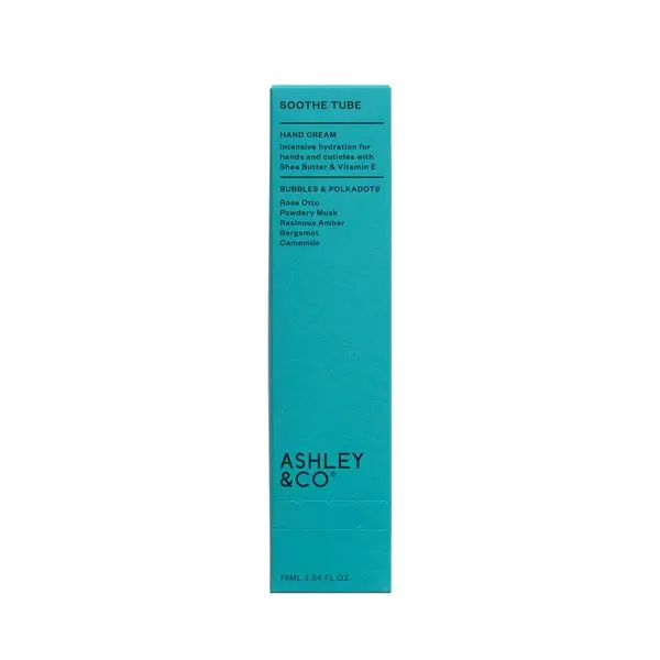ASHLEY & CO Soothe Tube Hand Cream Bubbles & Polkadots - White