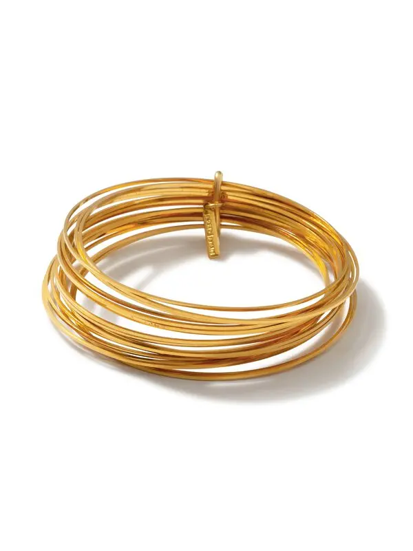 JAREDJAMIN 18k -plated Bangle Stack - Gold